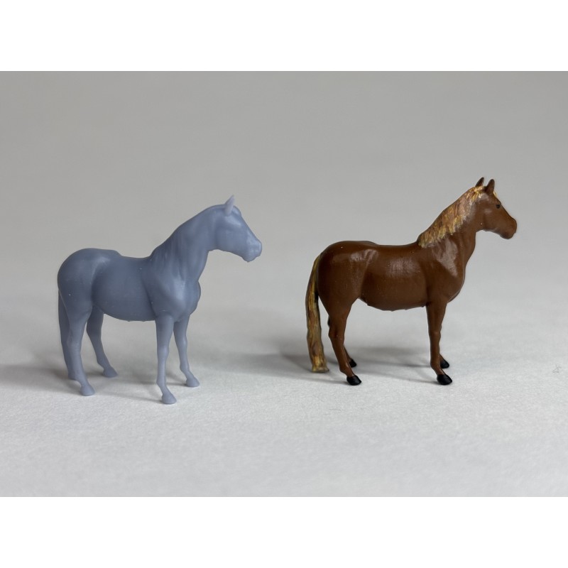Cheval figurine modélisme ferroviaire HO 1/87